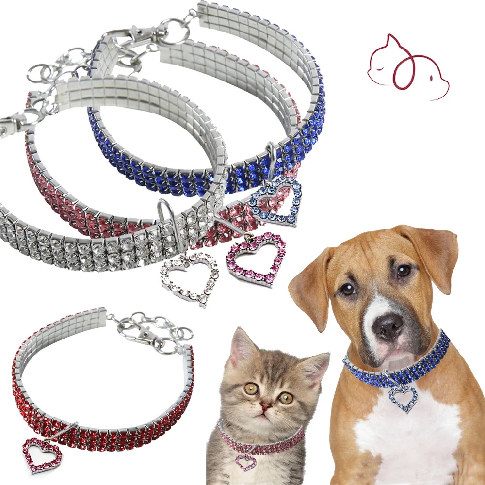 Блестящий ошейник для кошек для маленьких собак и кошек, регулируемое ...