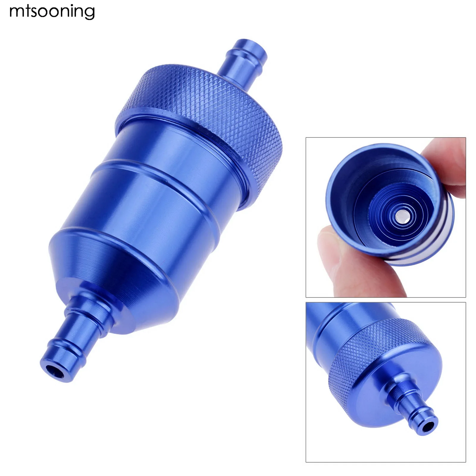 mtsooning 8mm Petrol Gas Fuel Filter Cleaner Blue Universal For ...