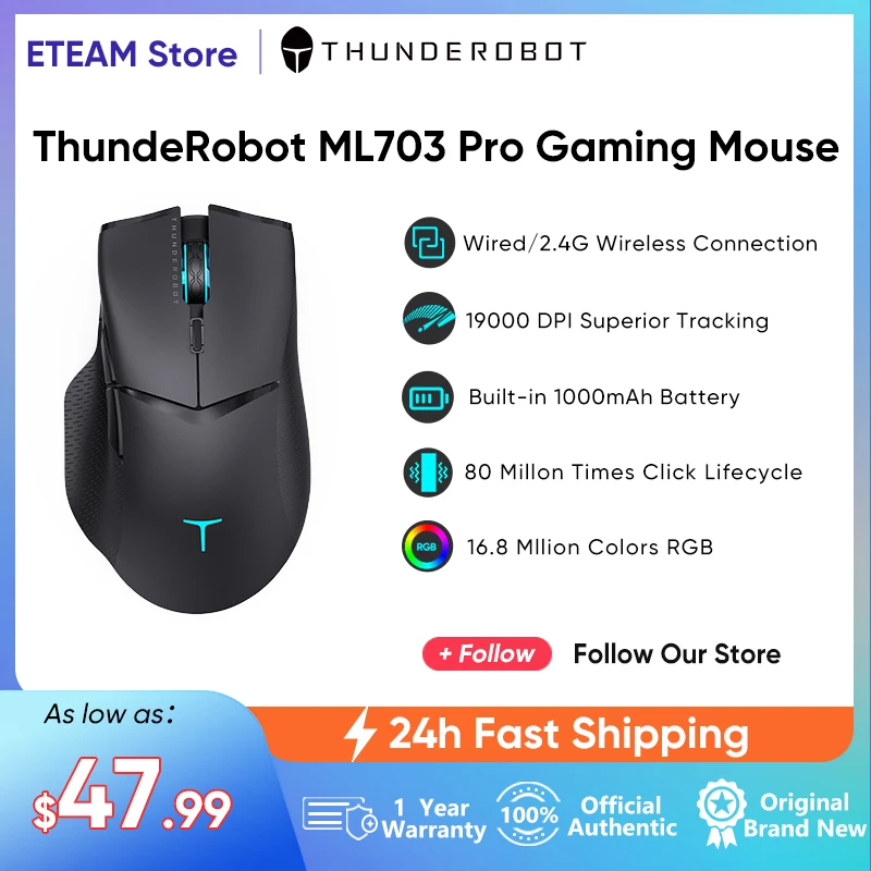 Беспроводная игровая двухрежимная мышь Thunderobot-ML703 Pro | AliExpress