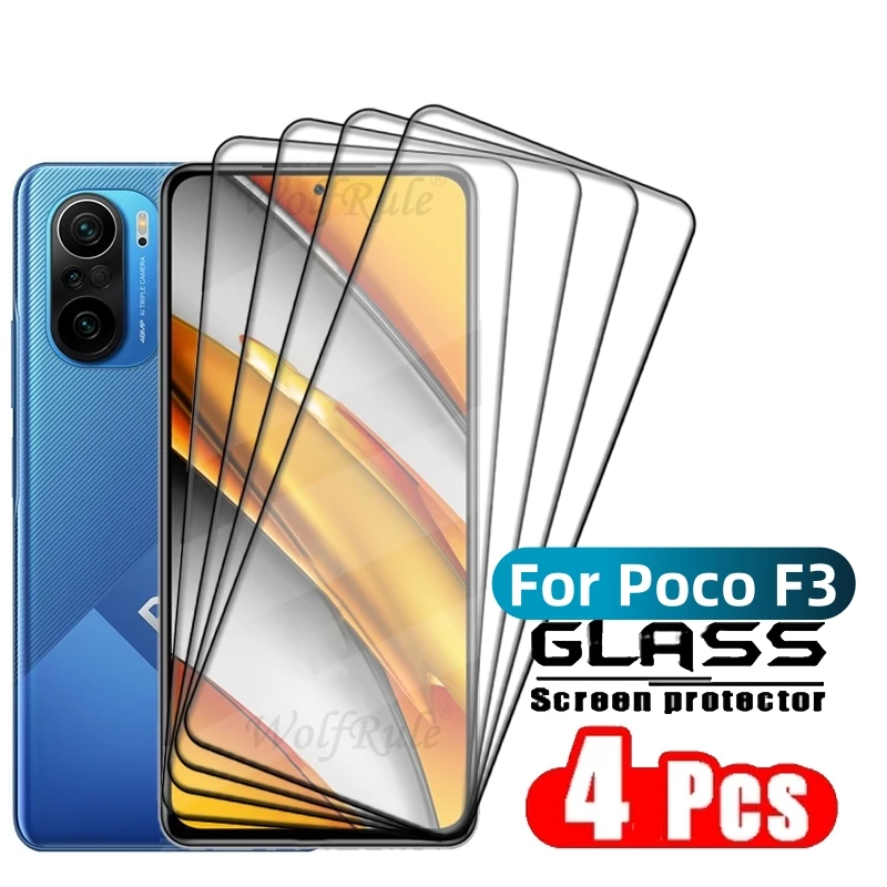 1/2/3/4 шт. для Poco F3 стекло Poco F3 закаленное стекло полное ...