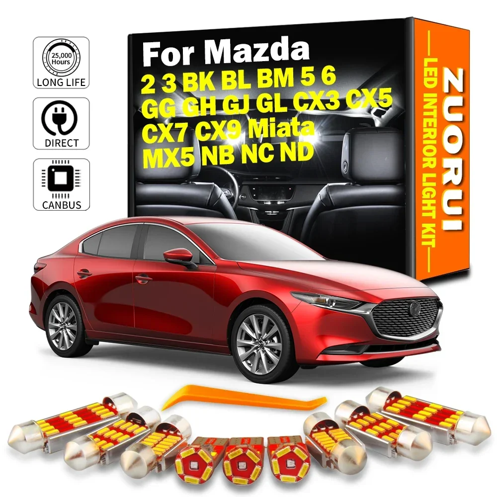Комплект светодиодных фар для салона Mazda 2 3 BK BL BM 5 6 GG GH GJ GL CX3 CX5 CX7 CX9 Miata ...
