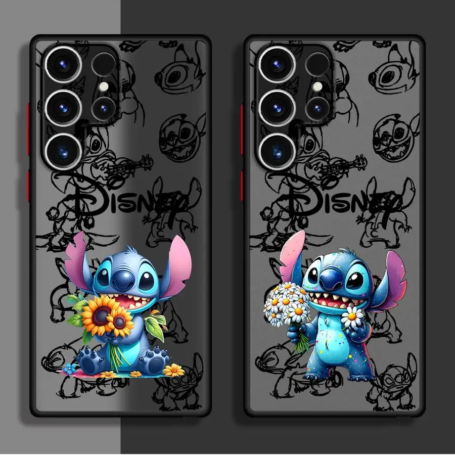 Disney Stitch Case for Samsung Galaxy S24 Ultra S23 S22 S25 S20 S21 FE S10 Plus Note 20 10 Lite ...