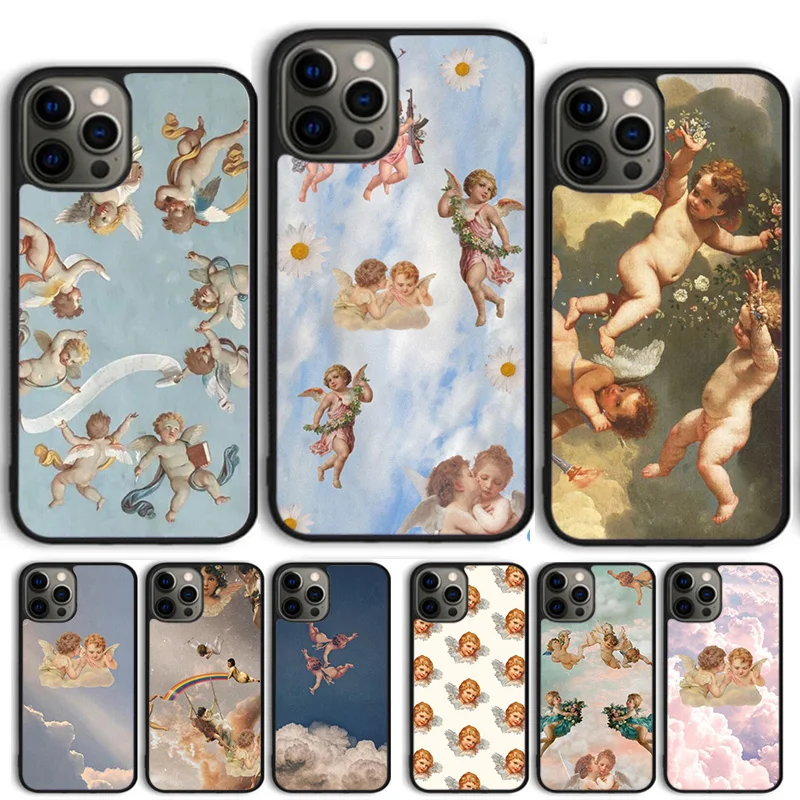 Renaissance angels Cute Lovely Cupid Phone Case For iPhone 14 15 16 13 ...