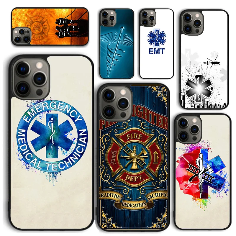EMT Fireman Fire Rescue Phone Case for iPhone 16 15 14 12 13 mini PLUS ...
