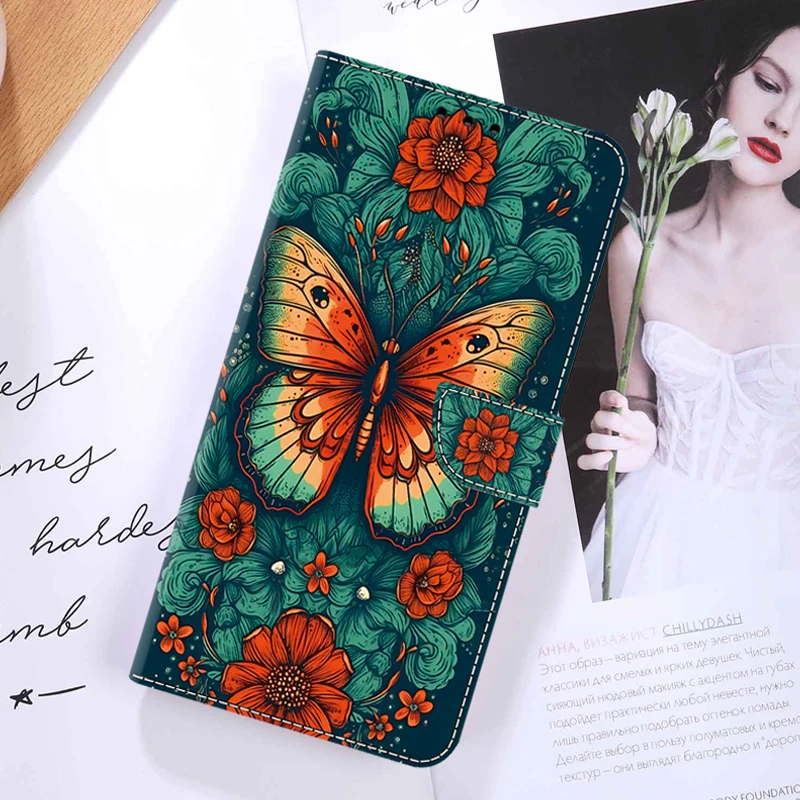 3D-магнитный Кожаный Чехол-флип Для Oppo A1/A15/A18/A35/A38/A52/A58/A72 ...