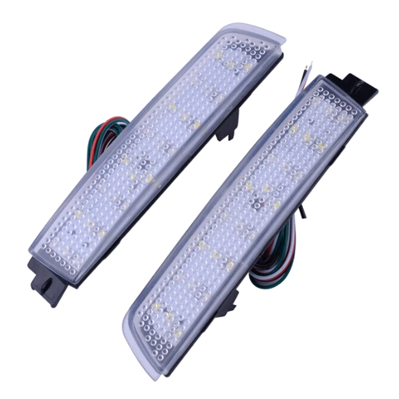 Car Rear Bumper LED Tail Brake Light Reflector Light Transparent Shell ...