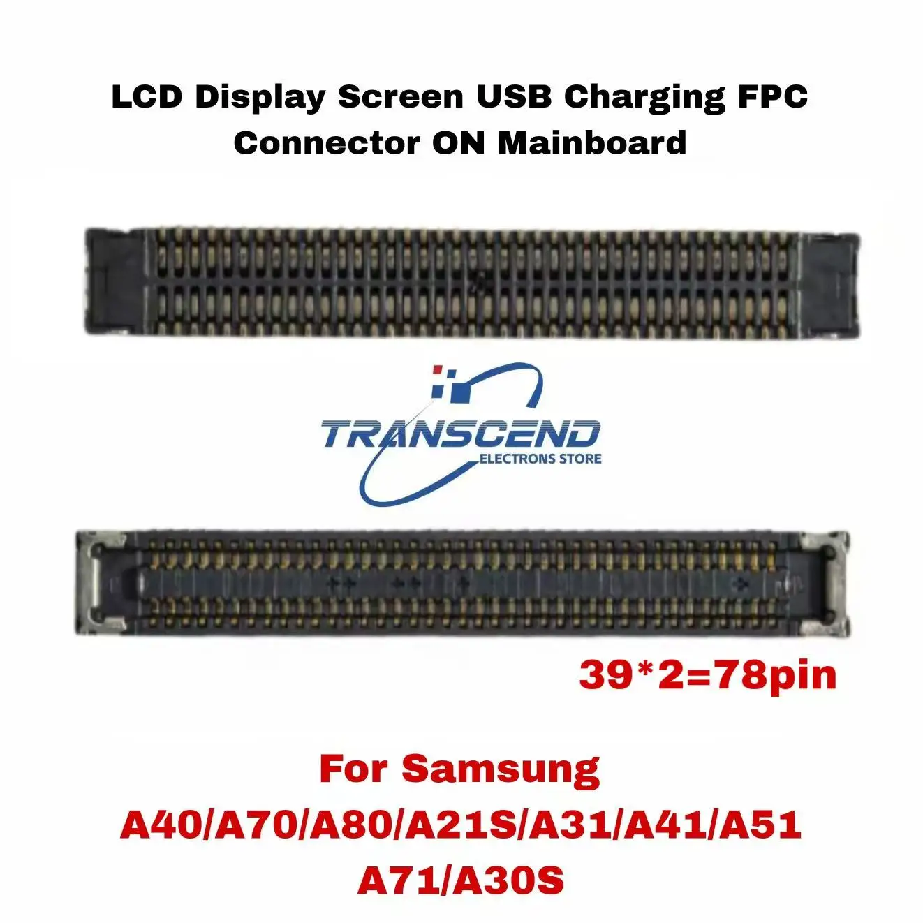 10/50 шт. ЖК-экран USB-зарядка FPC разъем для Samsung Galaxy A40 A70 ...