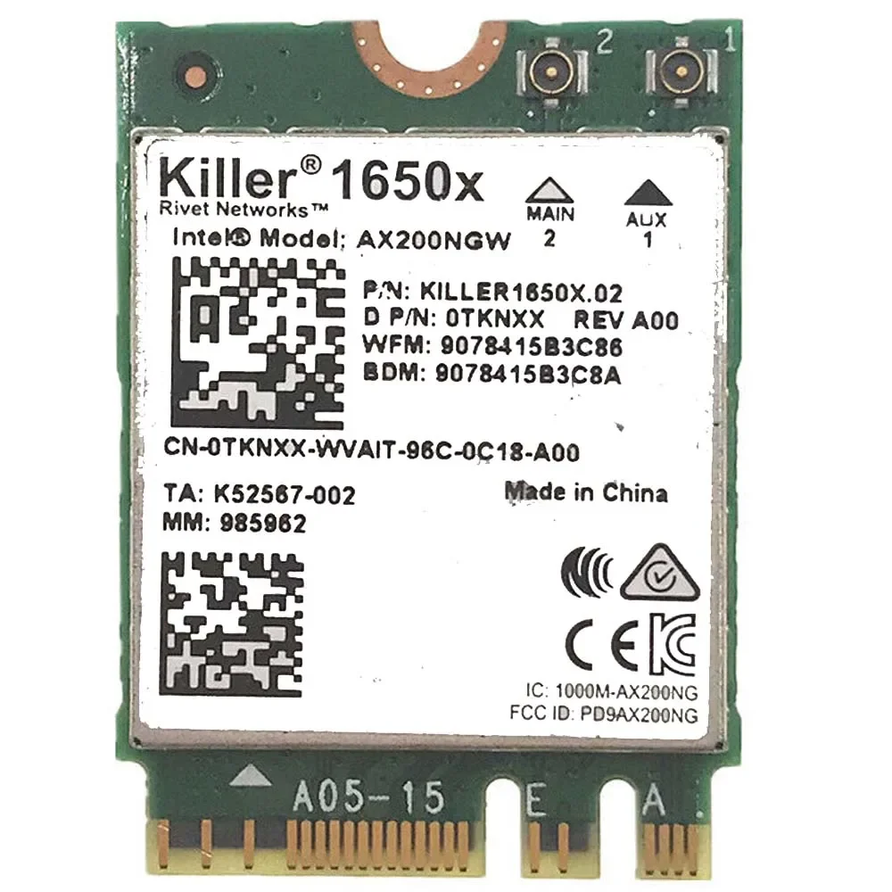 Killer Wi-Fi 6 AX1650 сетевая карта | AliExpress