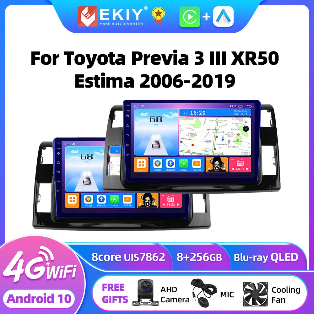 Автомобильный радиоприемник EKIY T7 Android 10 для Toyota Previa 3 III ...