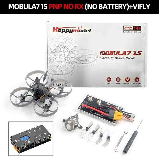 Happymodel Mobula7 1S HD 75mm X12 Runcam Nano 3 PNP + Vifly Whoopstore ...