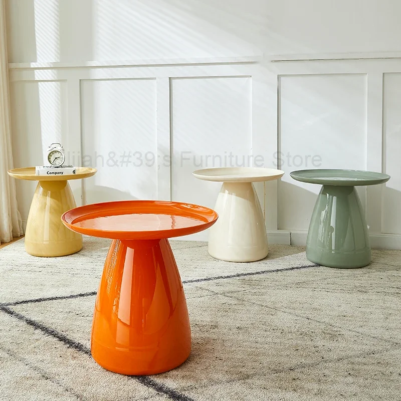 Дизайнерские современные журнальные столики для гостиной скандинавский круглый стеклянный