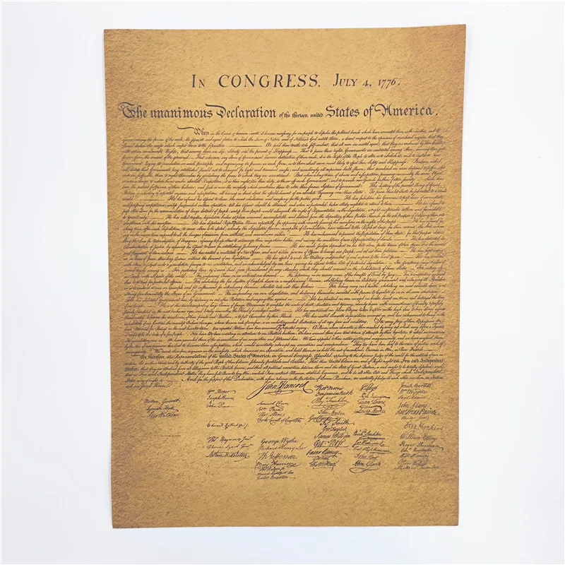 Declaration of Independence the United States America Poster 【オンラインショップ】