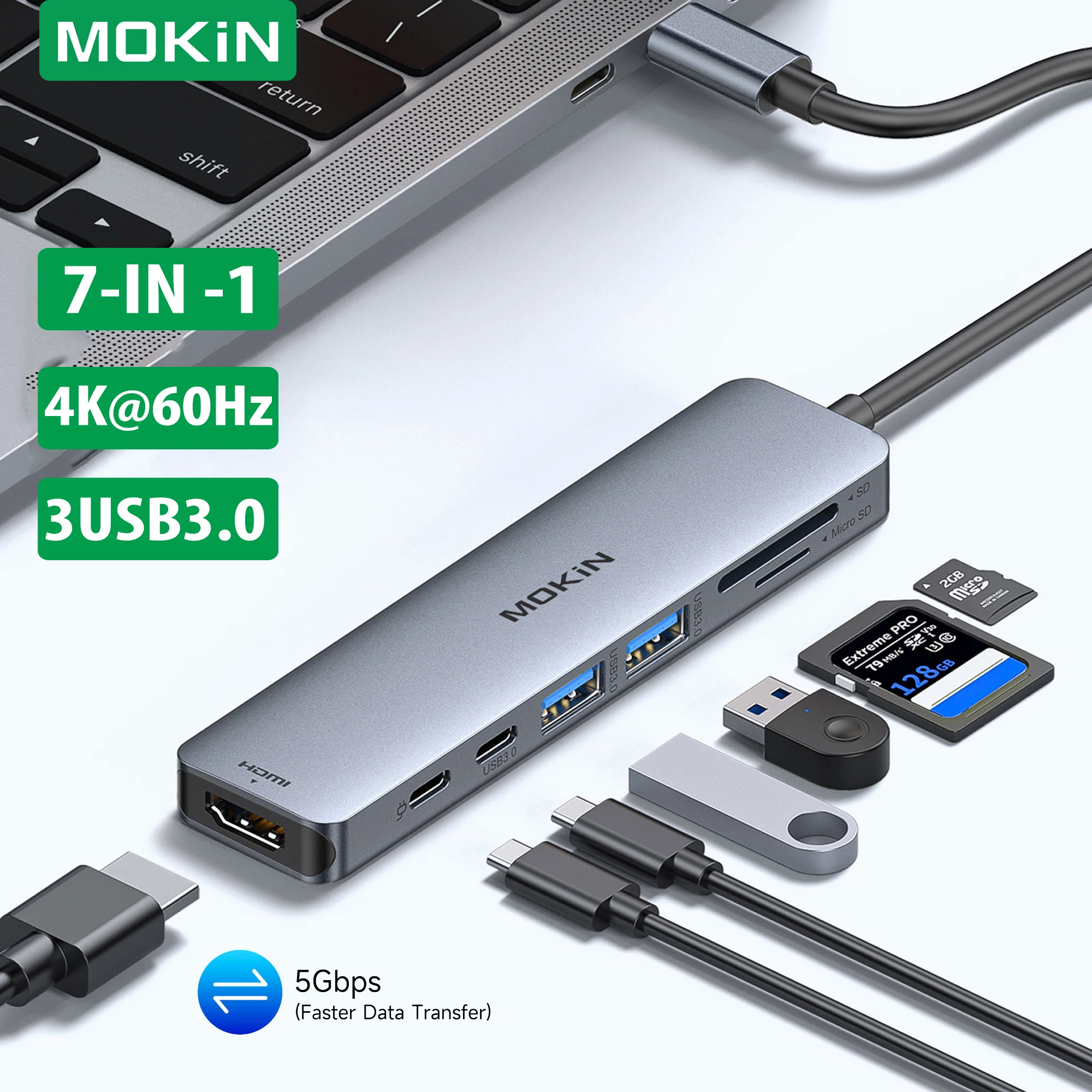MOKiN 7 в 1 USB C Hub | AliExpress