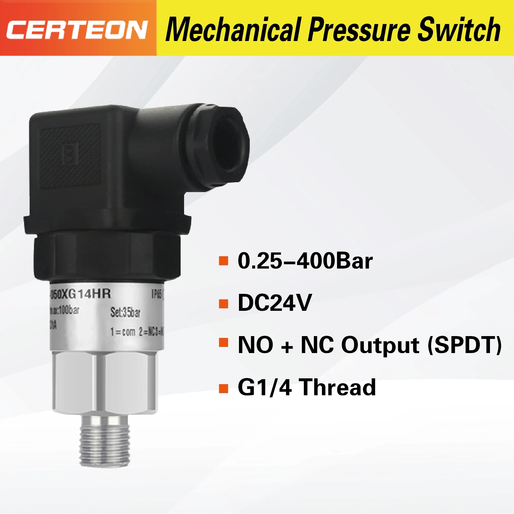 Механический регулируемый датчик давления для насосов, воздуха, масла ...