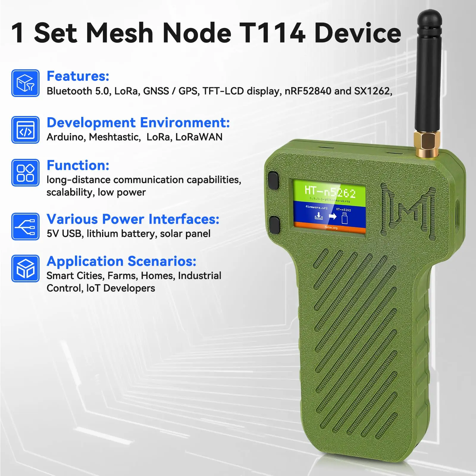 Heltec T114 V2 BLE TFT LoRaWAN Tracker | AliExpress