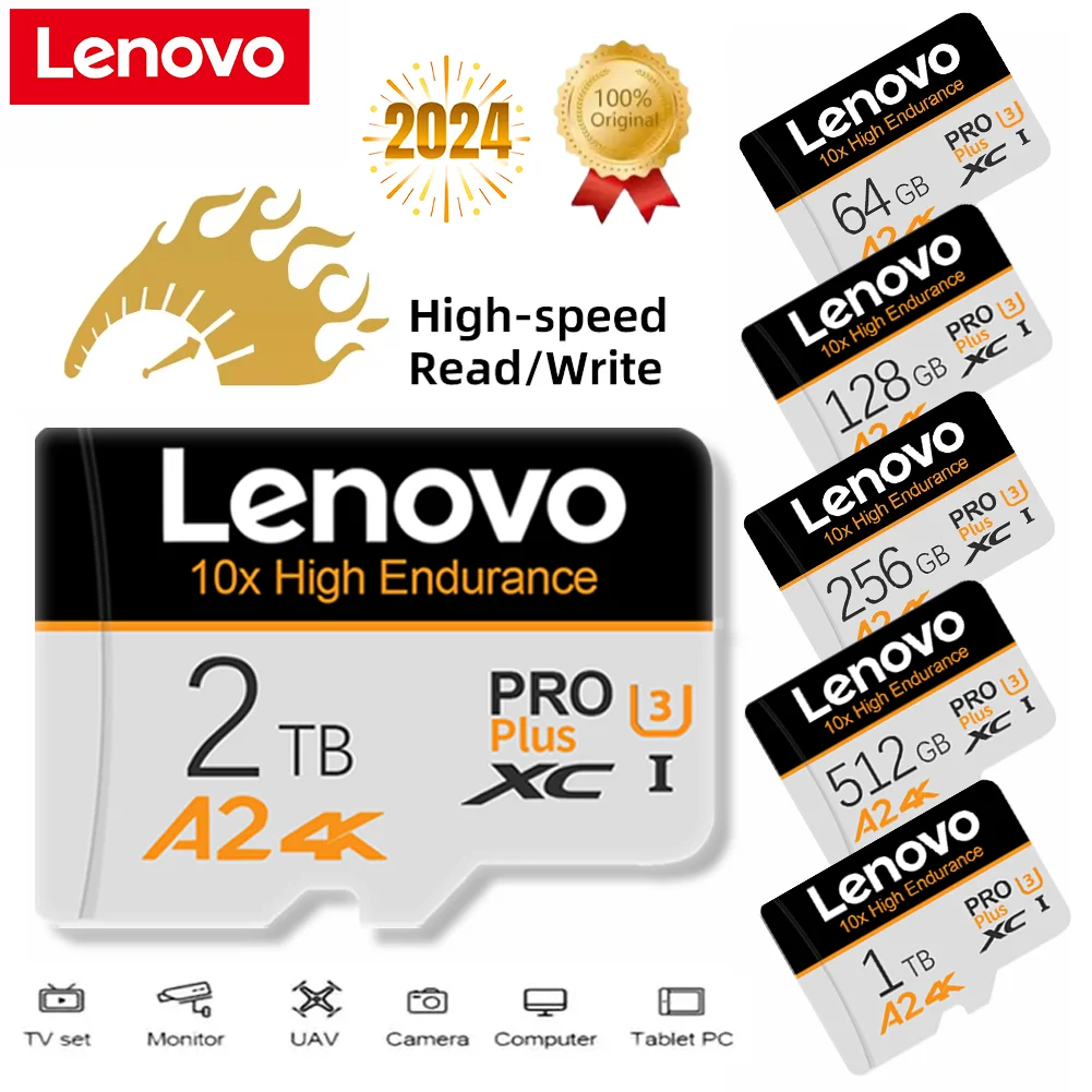 Высокоскоростной USB-адаптер Lenovo 2 ТБ SD-карта памяти 1 ТБ 512 ГБ ...