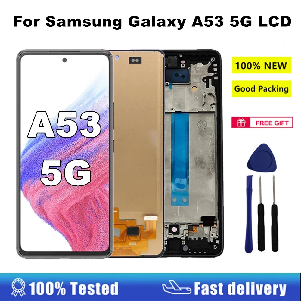 6,5-дюймовый AMOLED-дисплей A536 для Samsung A53 5G A536 A536B, ЖК ...