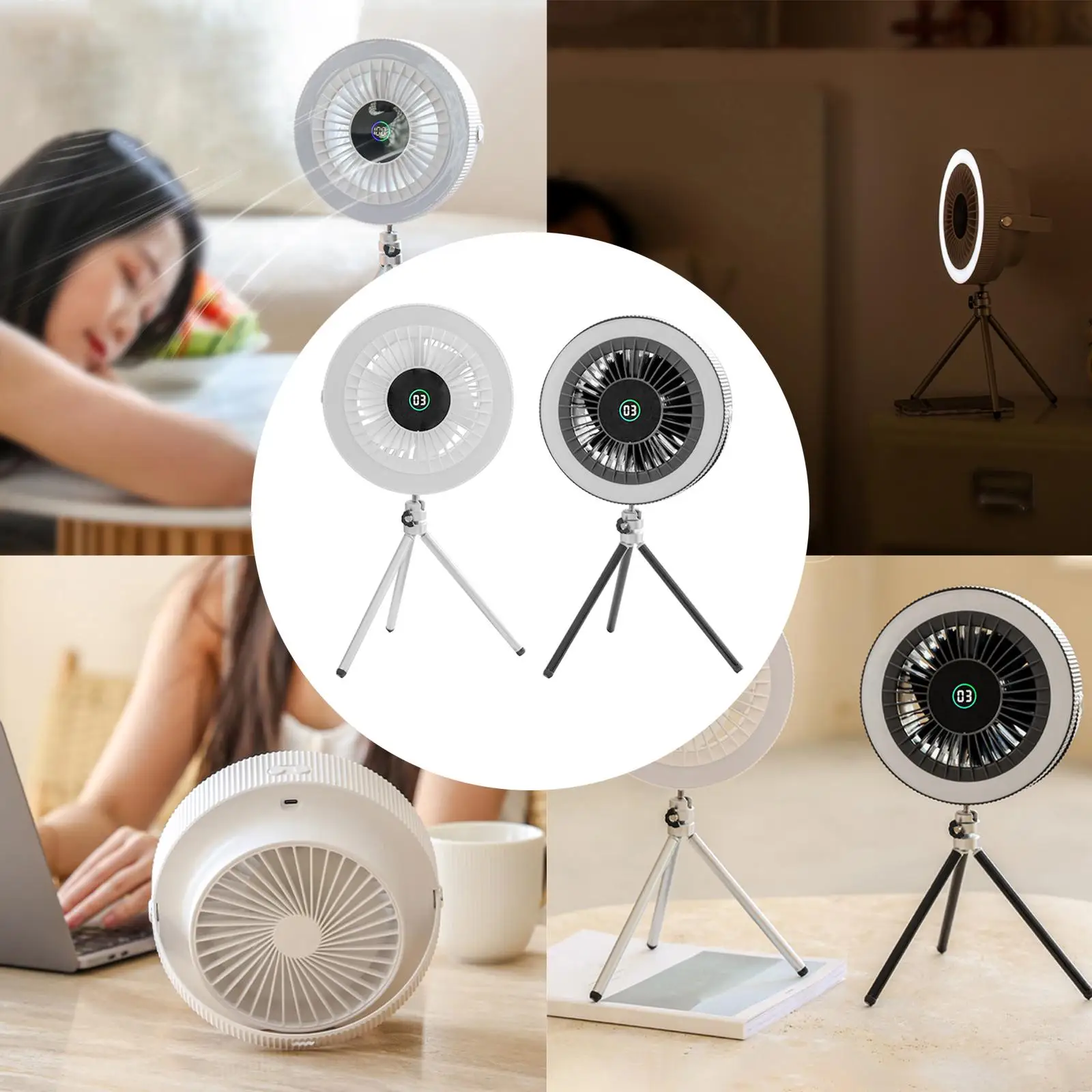 Multifunction Home Appliances USB Chargeable Desk Tripod Stand Air ...