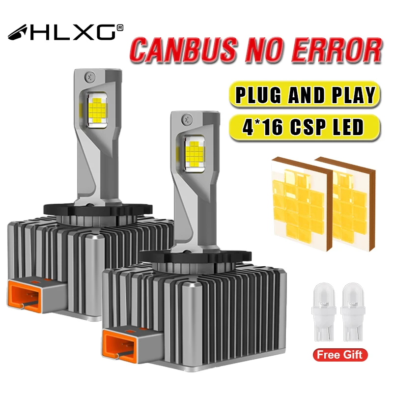 Лампа светодиодная HLXG D1S D3S, ксеноновая лампа без ошибок, HID D5S D8S Canbus D1R D3R D8R ...