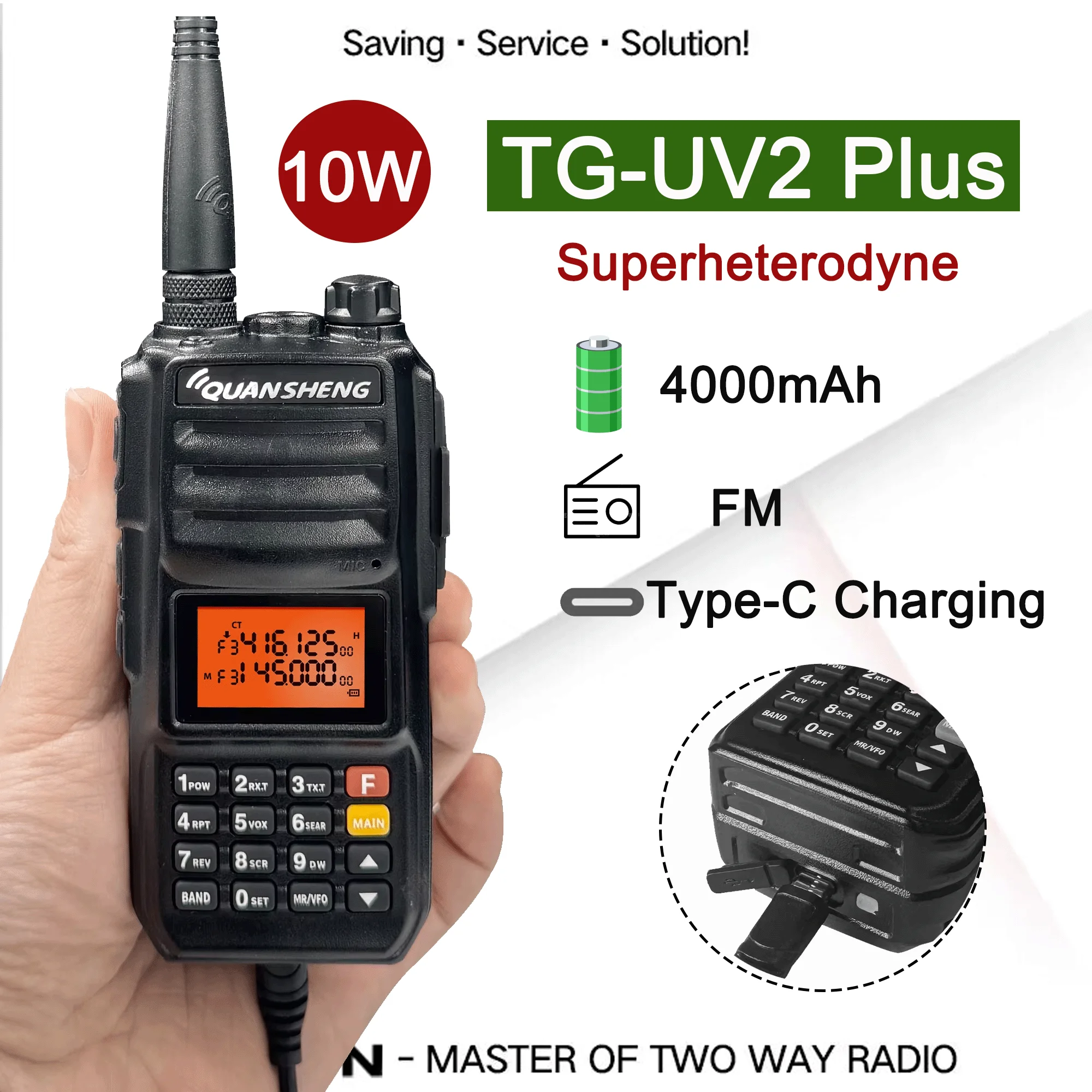 Quansheng TG-UV2 Plus Рация 10 Вт | AliExpress