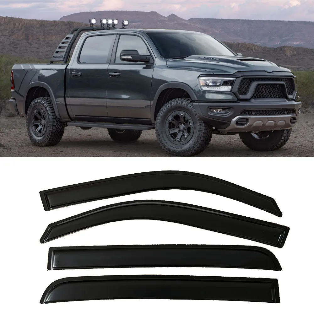 Window Visor for DODGE RAM 1500 Crew Cab 2019 2020 2021 2022 2023 Wind ...