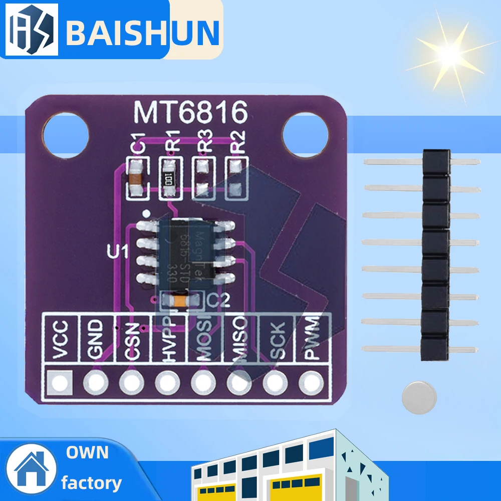 Магнитный энкодер MT6816 Baishundianzi | AliExpress