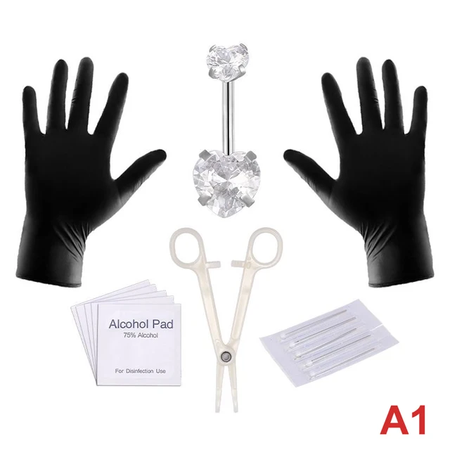 Belly Button Piercing Needle And Clamp