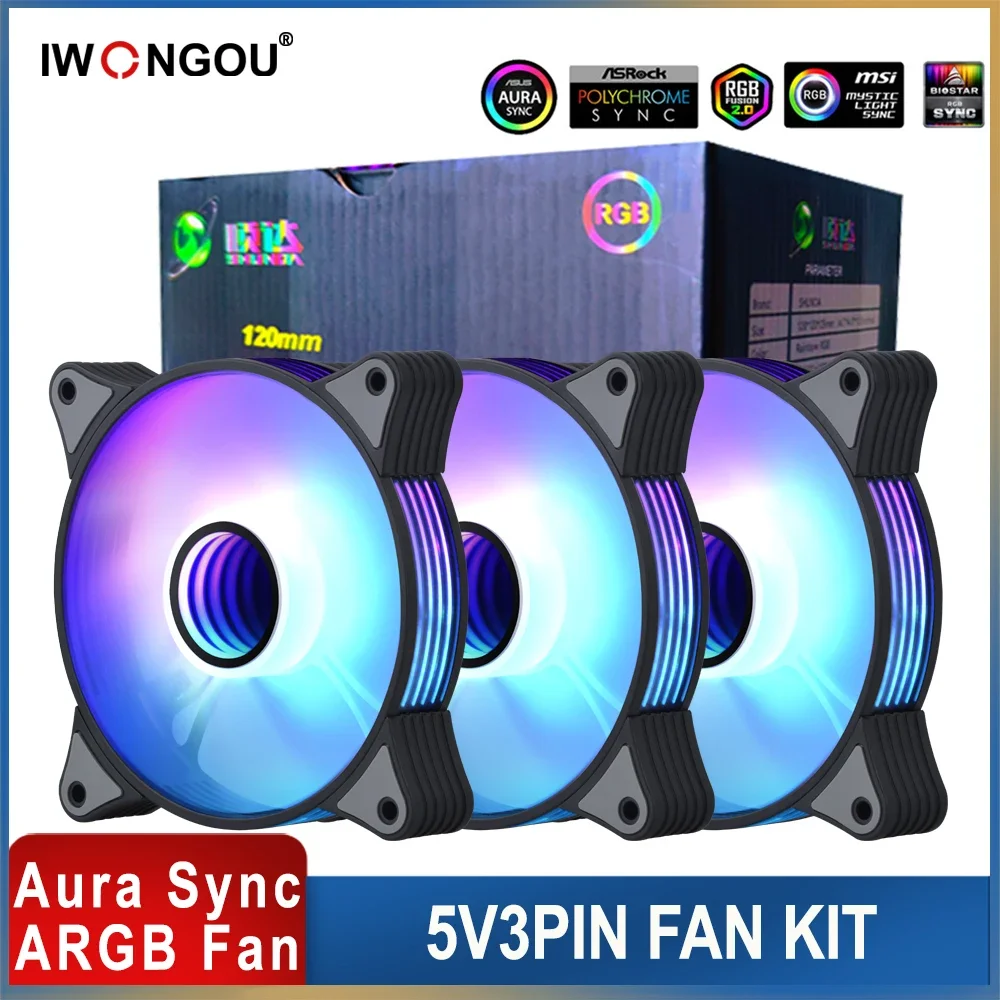 IWONGOU Ar12 Pro RGB вентилятор 120 мм | AliExpress