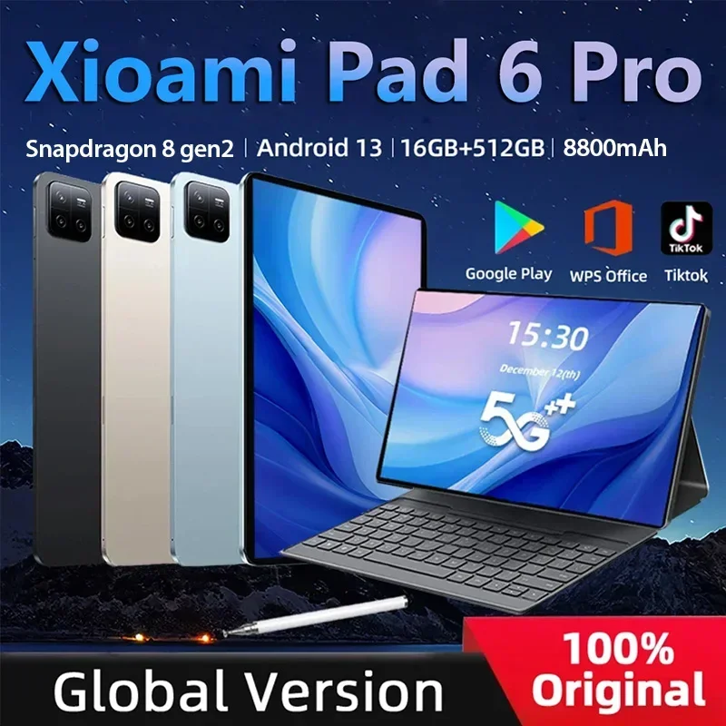 New Original MI Pad 6 Pro Tablet PC 11 inch HD 4K Android 13 16GB+1T ...