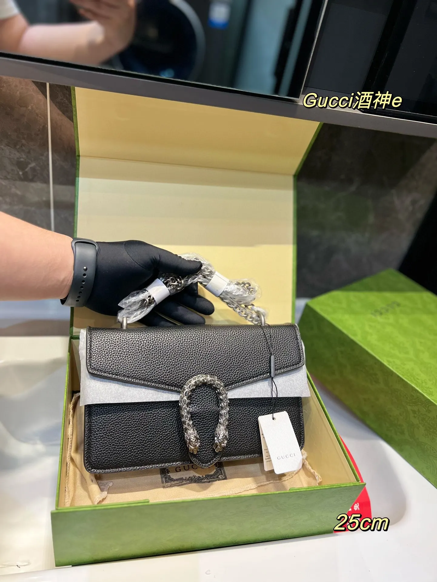 Gucci Черная сумка через плечо из матовой кожи | AliExpress