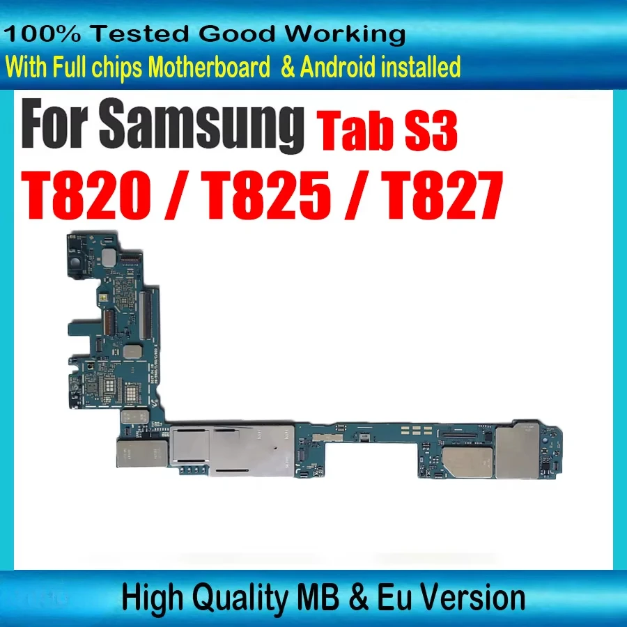 Разблокированная материнская плата для Samsung Galaxy Tab S3 T820 T825 T827, версия ЕС, 32 ГБ ...