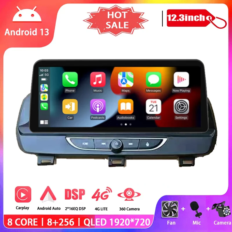 Для Nissan X-Trail Xtrail X - Trail 4 T33 2021 Rogue 3 III 2020-2021 Android 14 DSP ...