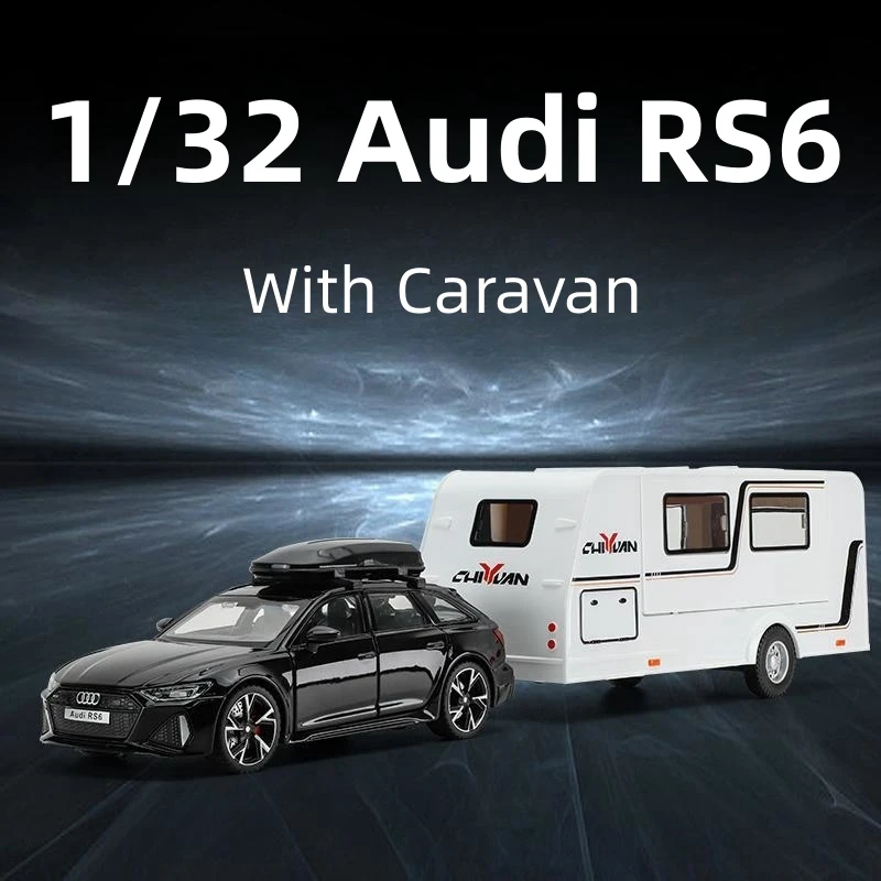 Коллекция 1/32 Audi RS6 с туристическим автомобилем RV | AliExpress
