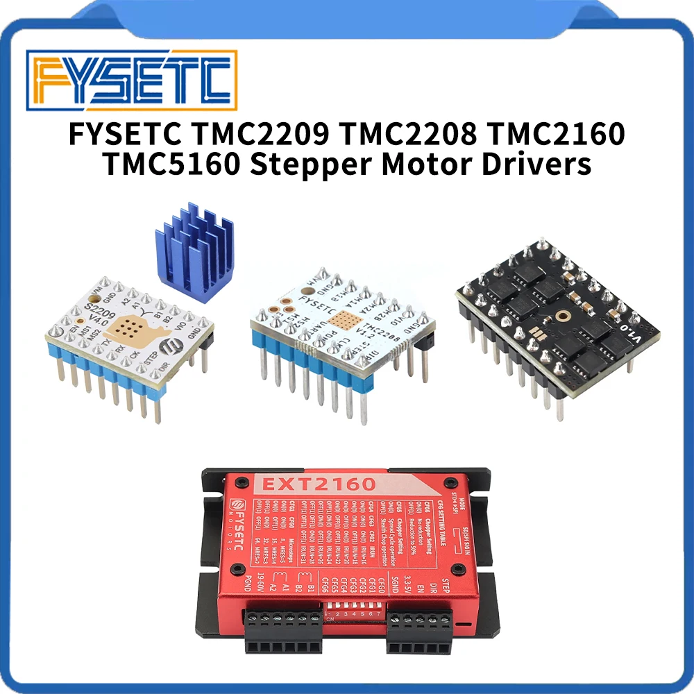 Шаговые двигатели FYSETC TMC2209 TMC2208 TMC2160 TMC5160 для 3D-принтера Octopus Spider SKR ...