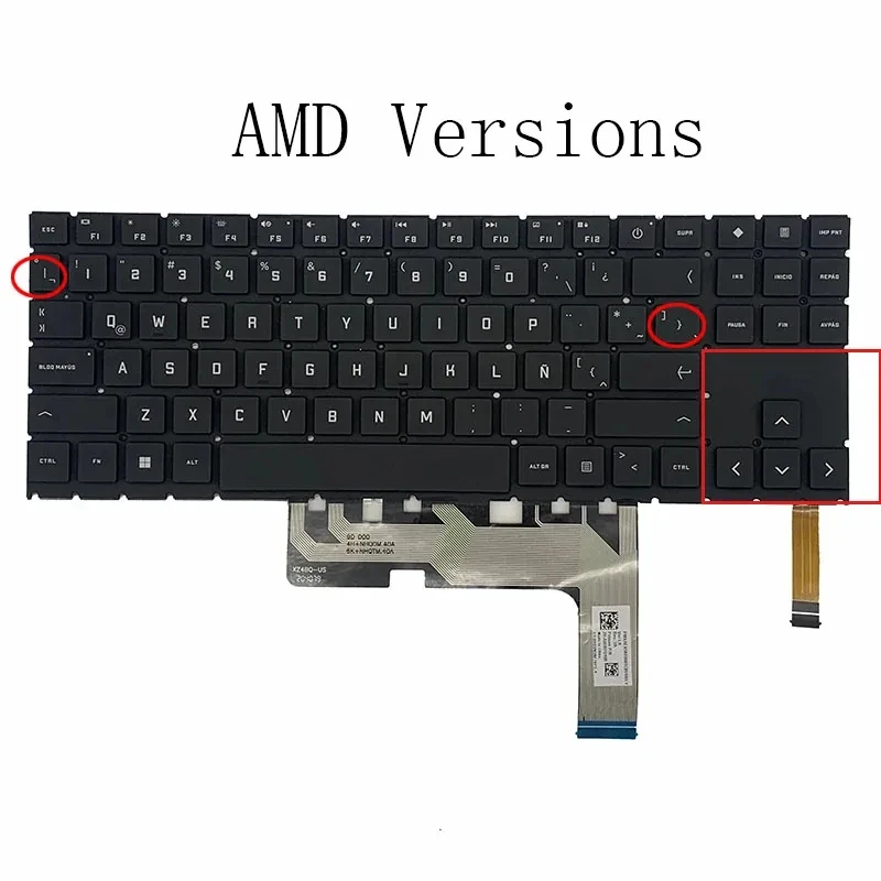 Клавиатура с RGB-подсветкой для HP OMEN 16-B 16T-B 16T-K 16T-WF 16-K 16-K0023DX 16-U 16-U1047 16 ...