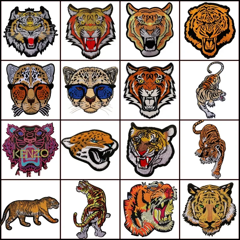 Нашивка с тигром 25x25см | AliExpress