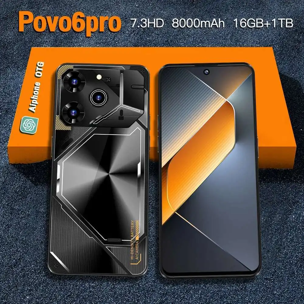 Новый мобильный телефон TECNO Style Povo6pro 6,6-дюймовый HD 2 + 16 ...