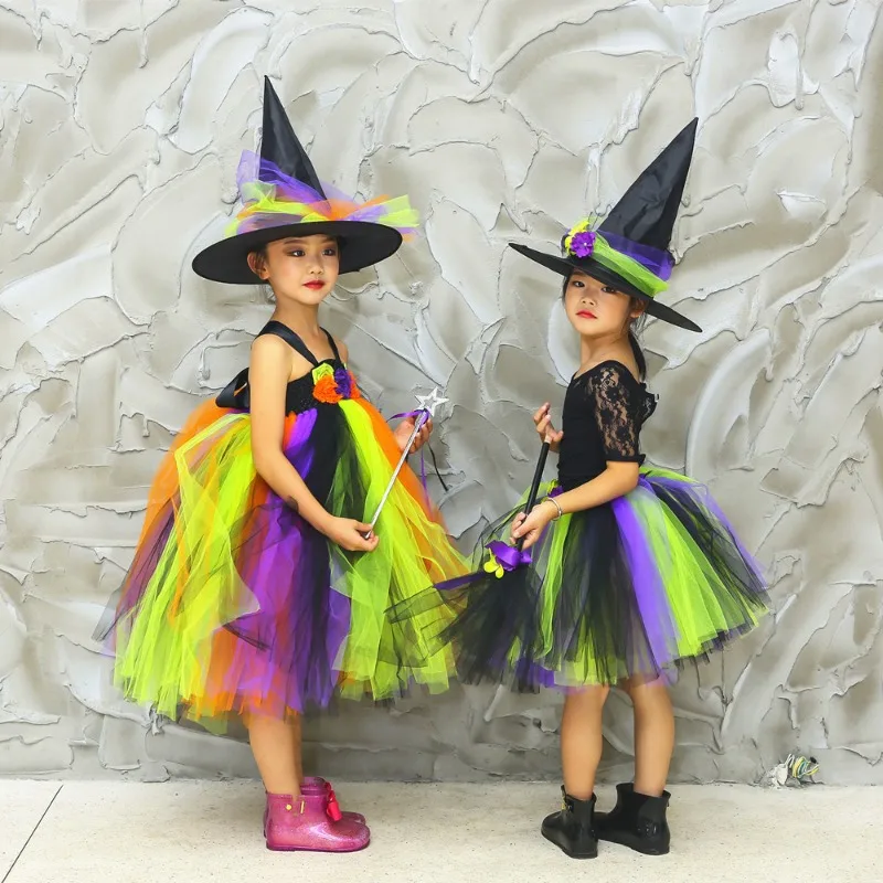 Радужный костюм для девочек JUPAOPAO, модное сказочное платье из ...