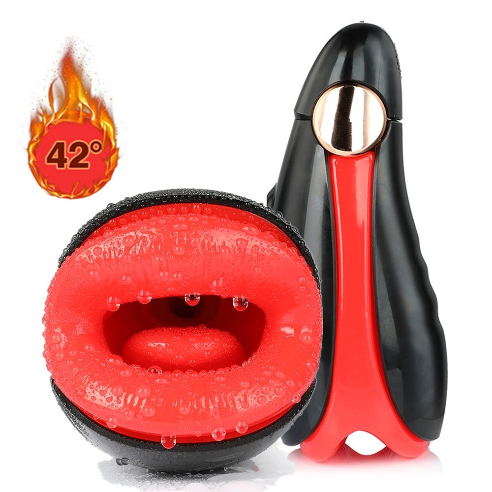 Глубокая глотка Мужской мастурбатор Электрический нагрев минет сосание ...