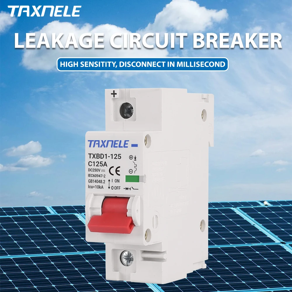 1P 80A 250 A 125A DC MCB V выключатель аккумулятора DC MCB защита от ...