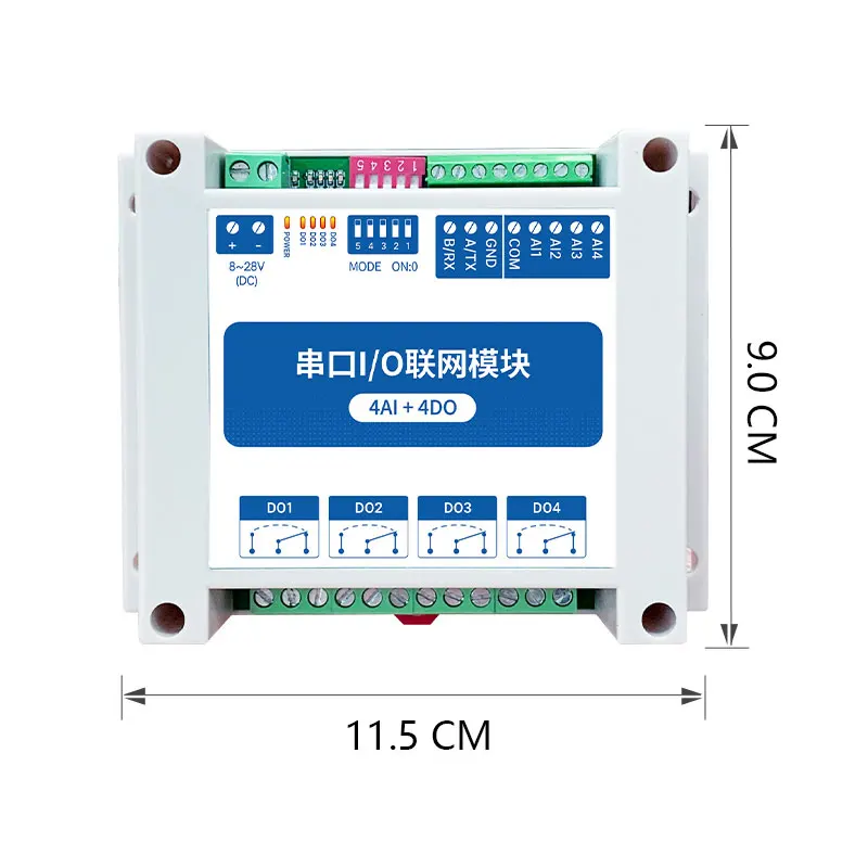 Módulos de red RS485 ModBus RTU I/O con puerto serie, MA01-XACX0440 ...