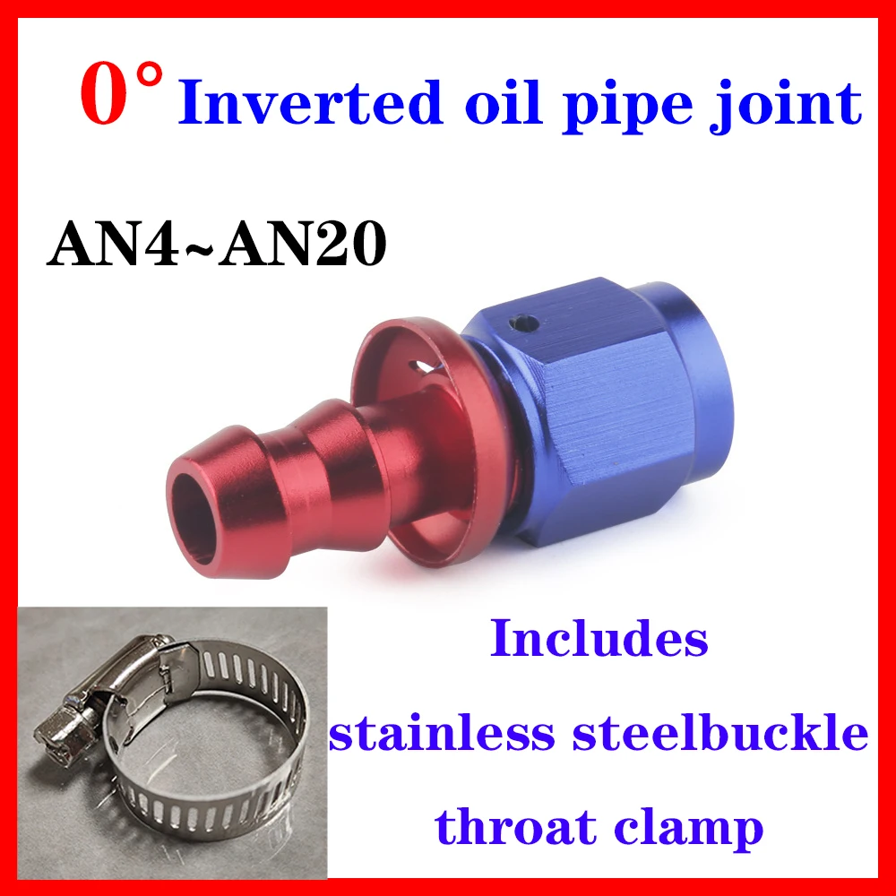 Красный Синий AN4 AN6 AN8 AN10 AN12 AN16 AN20 Фитинги для нажимного конца шланга Фитинг для ...