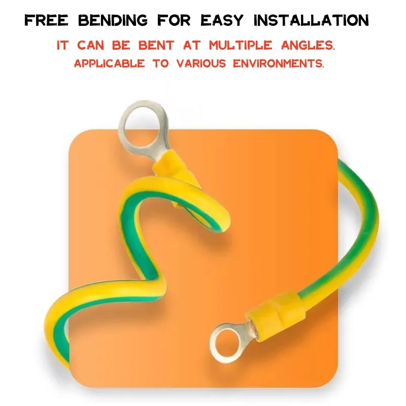20 pcs BVR Yellow-Green Solar Photovoltaic Grounding Wire Terminals 10 ...