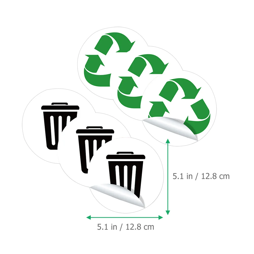 Trash Stickers Recycle Can Sticker Recycling Garbage Sign Bin ...