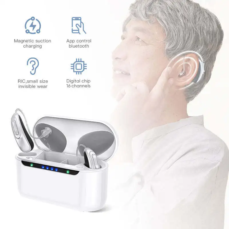 Перезаряжаемый слуховой аппарат для пожилых людей 30 канальный Bluetooth программ Aliexpress