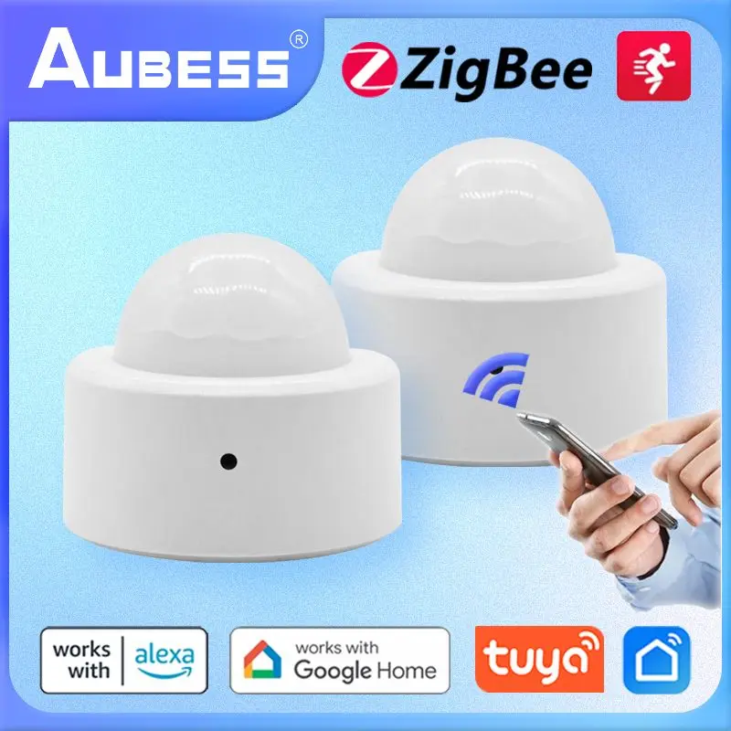 Датчик движения Aubess Tuya Zigbee, датчик движения с PIR-датчиком для ...