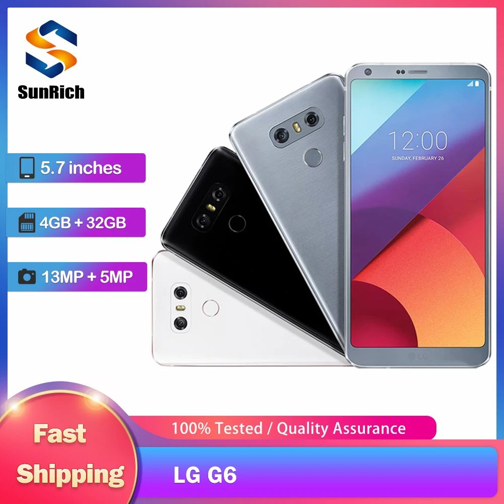 Смартфон LG G6, 4/32ГБ, 4/64ГБ, global, Б/у | AliExpress