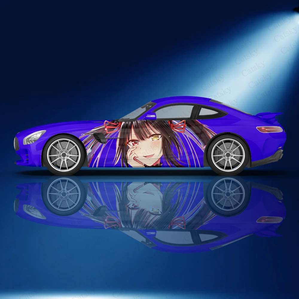 Kurumi Tokisaki anime girl Car side graphic modified racing car SUV ...