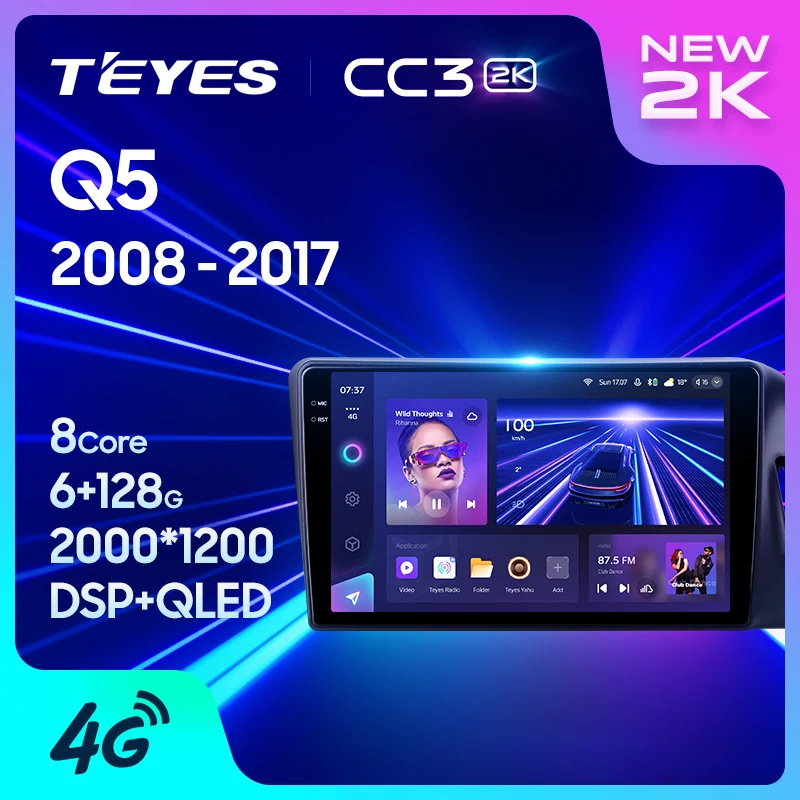 TEYES Тиайс CC3 2K Штатная магнитола For Ауди Ку5 8R For Audi Q5 8R ...