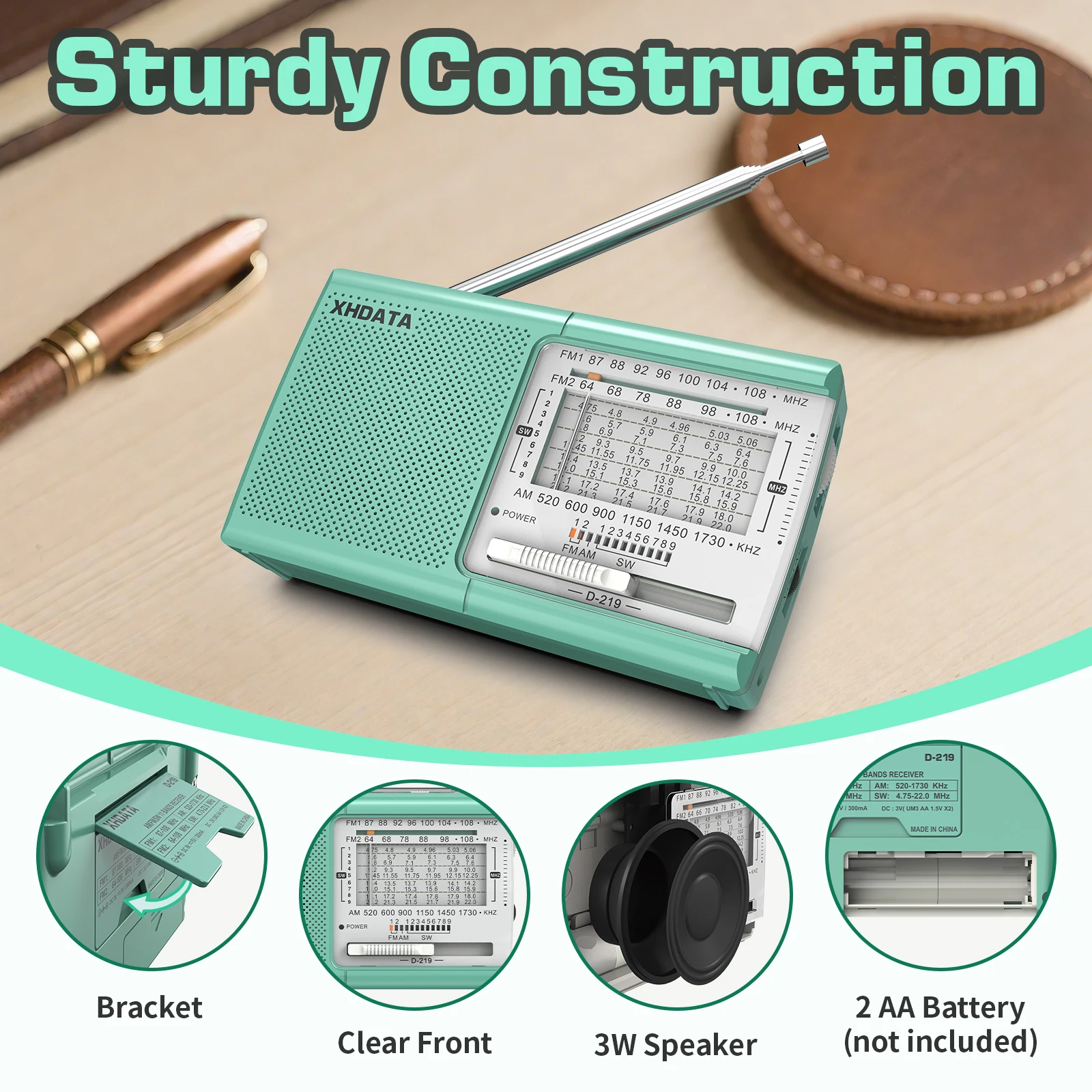 XHDATA D219 Портативное Радио | AliExpress